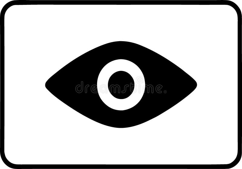 Black and White of Eye Icon Illustration Stock Illustration ...