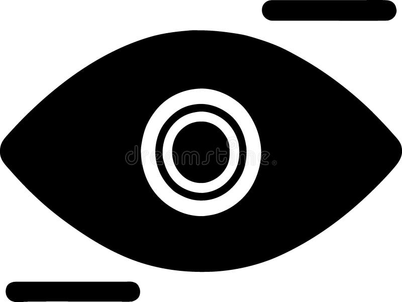 Black and White Eye Icon, Illustration Stock Illustration ...