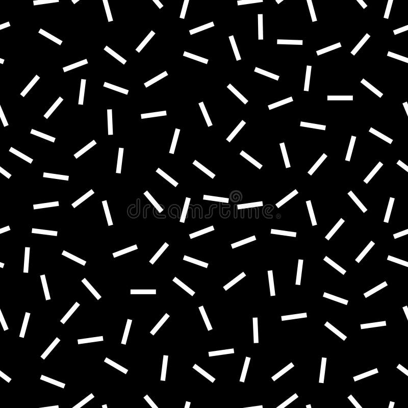 Black White Fabric Design Pattern - Seamless Vector Dashes Stock Vector ...
