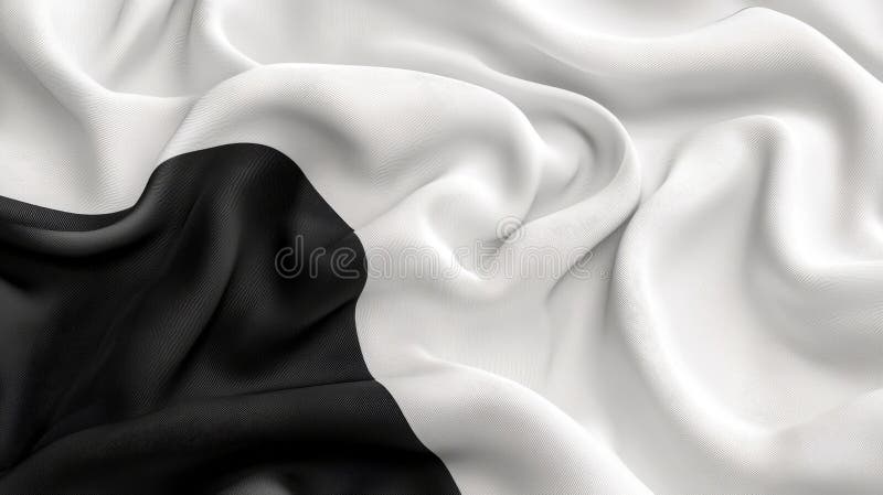 Black and White Fabric Drape Texture Stock Illustration - Illustration ...