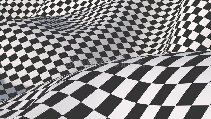 Black and White Fabric, Square Pattern. Abstract Illustration, 3d ...