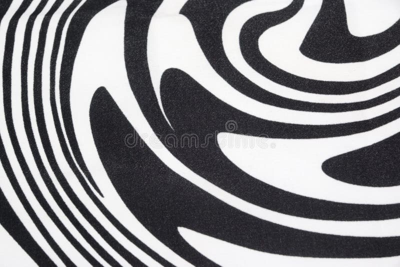 Black and White Fabric with Swirl or Zebra Pattern Stock Image - Image ...