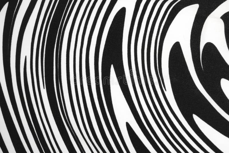Black and White Fabric with Swirl or Zebra Pattern Stock Photo - Image ...