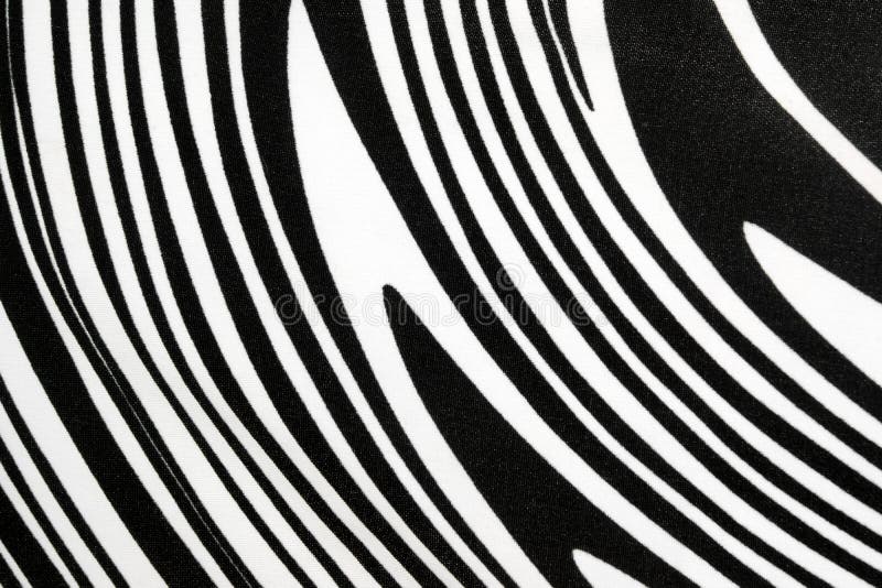 Black and White Fabric with Swirl or Zebra Pattern Stock Image - Image ...