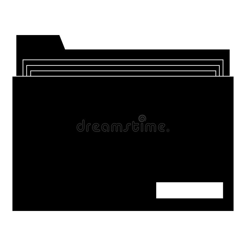 Black and White File Folder , Illustration Stock Illustration ...
