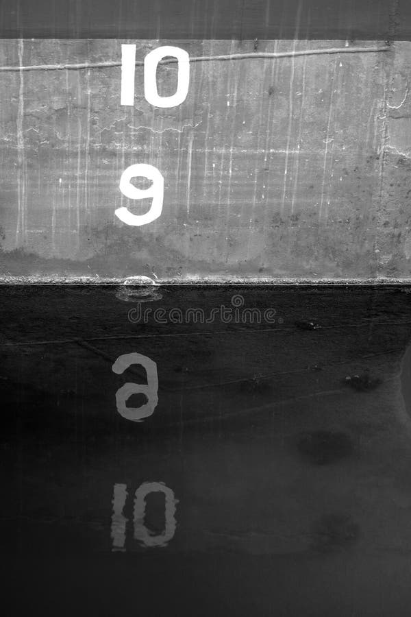 Black and White Fine Art Photography of Draft Mark Numbers on Side of ...