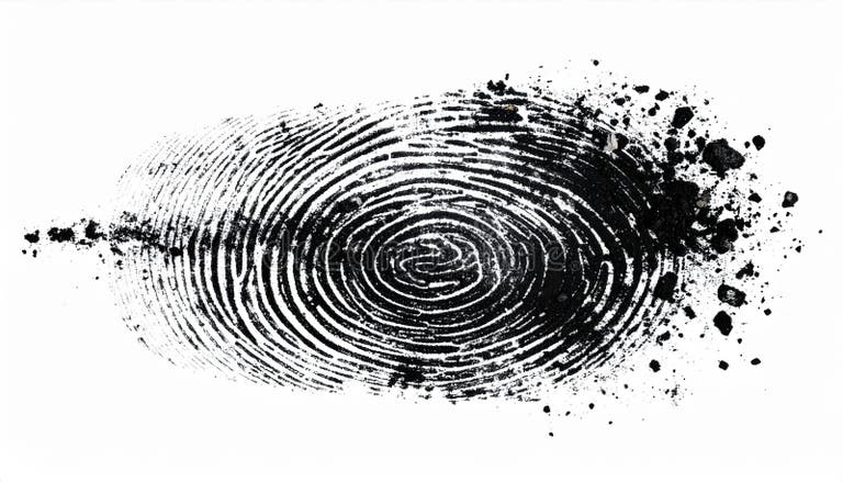 Black and White Fingerprint Ink Smudge Abstract Texture Stock ...
