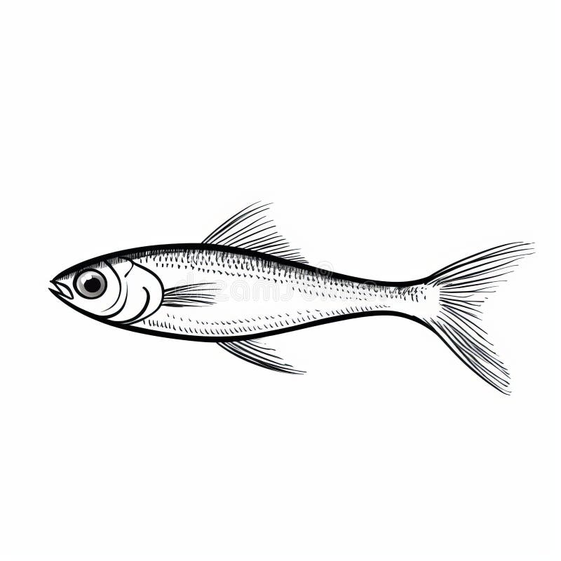 Black and White Fish Drawing: a Simple and Elegant Scientific ...