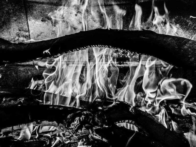 Black & White flames stock photo. Image of burning - 53353018