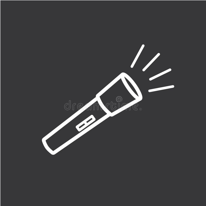 Black and White Flashlight Sign Stock Vector - Illustration of hiking ...