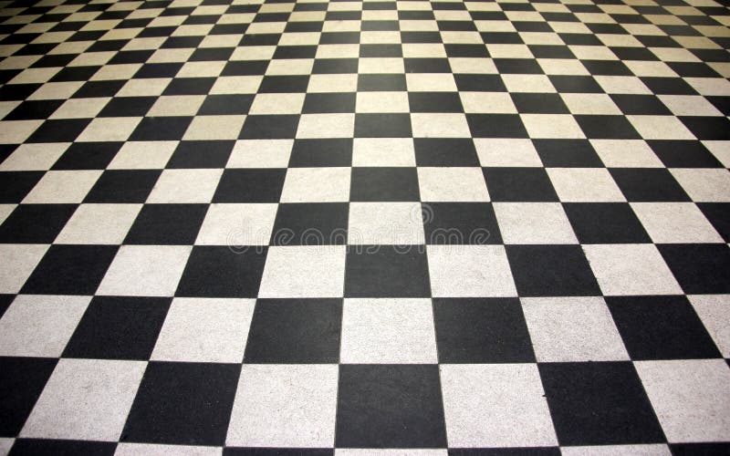 Square Black and White Tiles Floor Stock Image - Image of close ...
