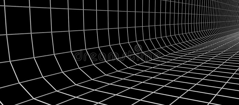 Black and White Floor Wall 3d Mesh Grid Creating a Perspective Effect ...