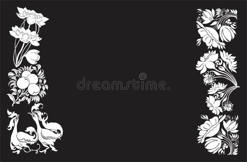 Black and White Flower Cutting Design CDR X6 Stock Vector ...