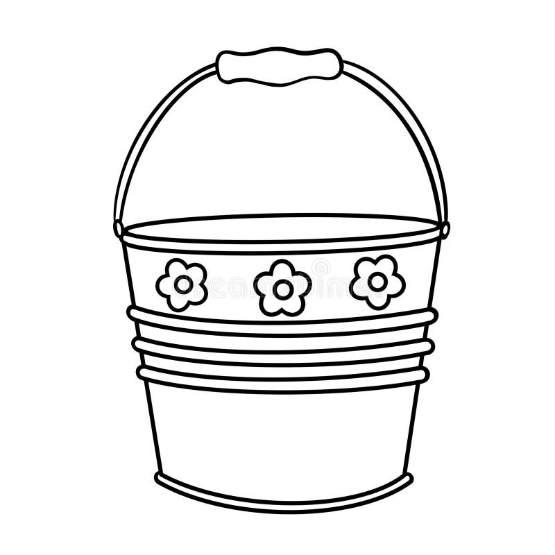 Flower Bucket Drawing Stock Illustrations – 2,374 Flower Bucket Drawing ...