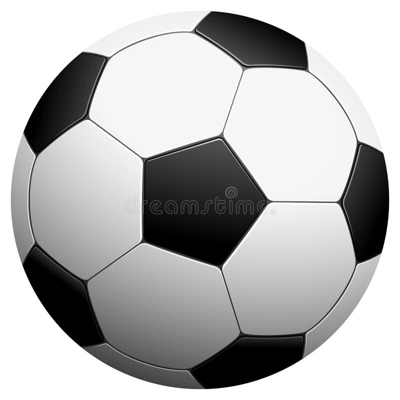 Black and White Football - Vector Illustration Stock Vector ...
