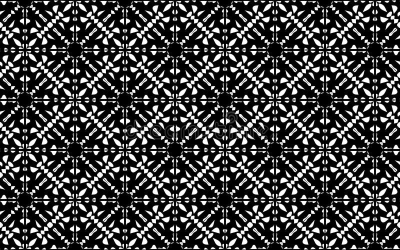 Black And White Four Sided Mandala Pattern. Stock Vector - Illustration ...