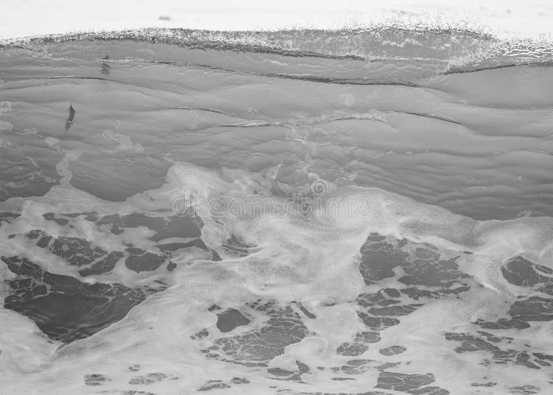 Black and White Frothy Wave Ocean Stock Photo - Image of pattern ...