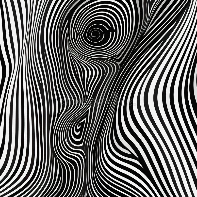 Black and White Fun Impossible Abstract Wallpaper. Stock Illustration ...