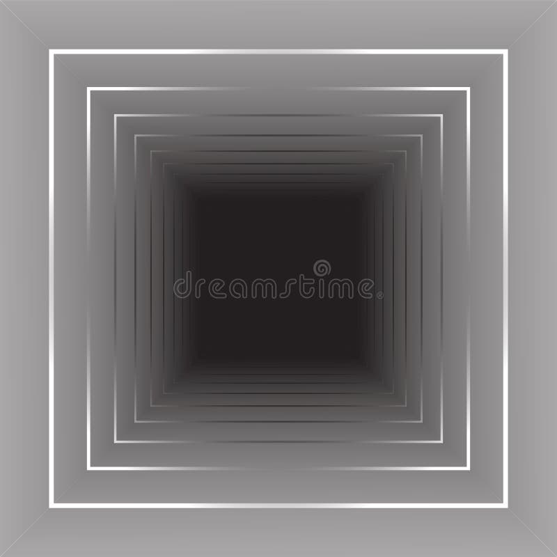 Black and White Funnel Square Shapes Stock Vector - Illustration of ...