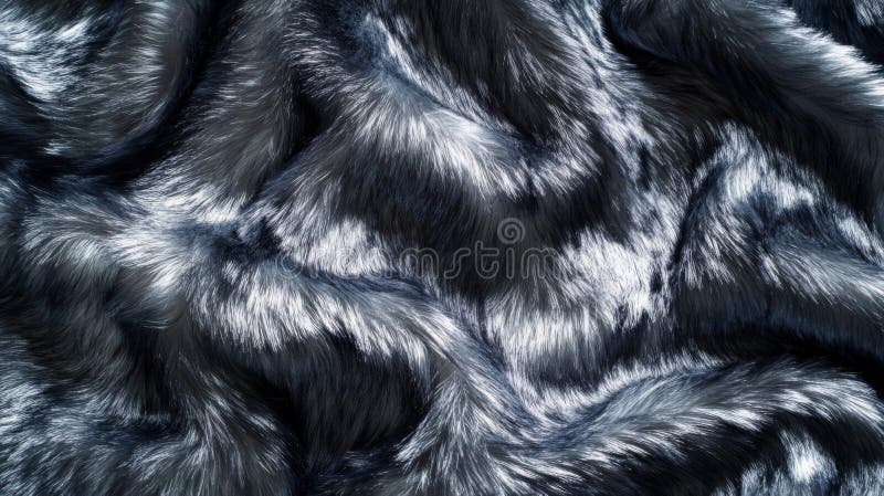Black and White Furry Fabric Texture Stock Illustration - Illustration ...