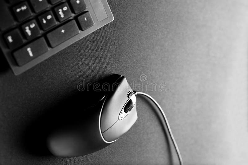 Black and White Gaming Mouse and Keybord Stock Photo - Image of gaming ...
