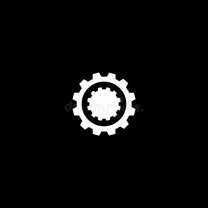 Black and White Gear Icon Illustration, Gears Icons Stock Illustration ...