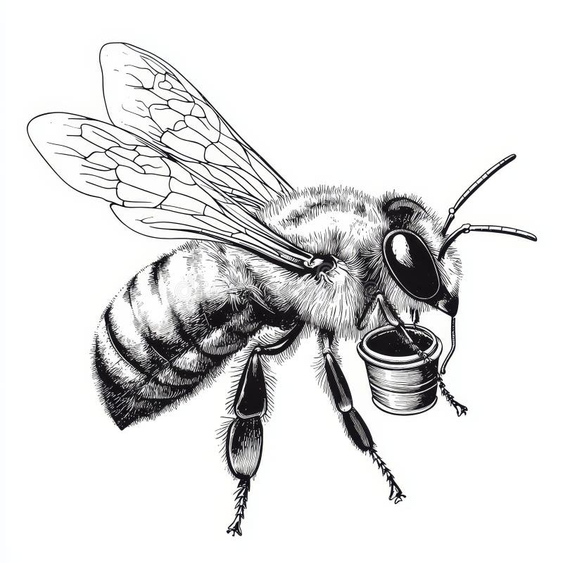 A Black and White Generative AI Raster Illustration, Resembling a ...