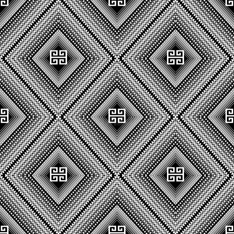 Geometric Greek Seamless Pattern. Triangles Vector Background. Greek ...