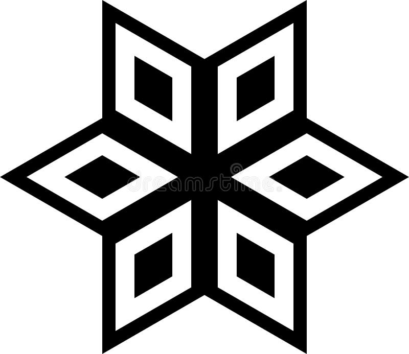 Circular Pattern. Geometric Icon. Seven Pointed Star on White ...