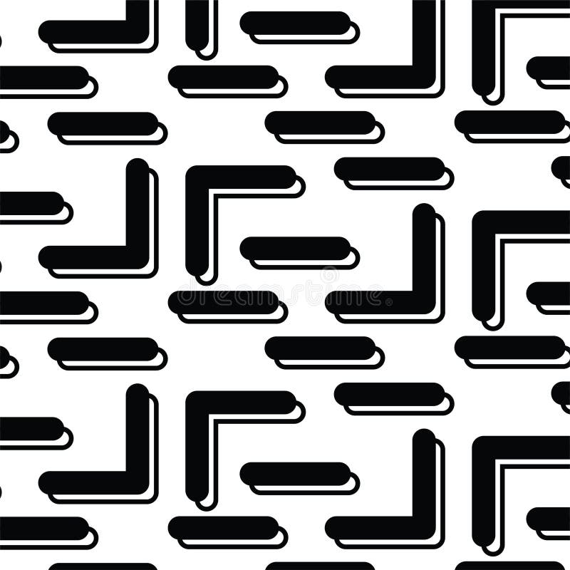 Black and White Geometric Pattern Featuring Bold, Rectangular Shapes ...