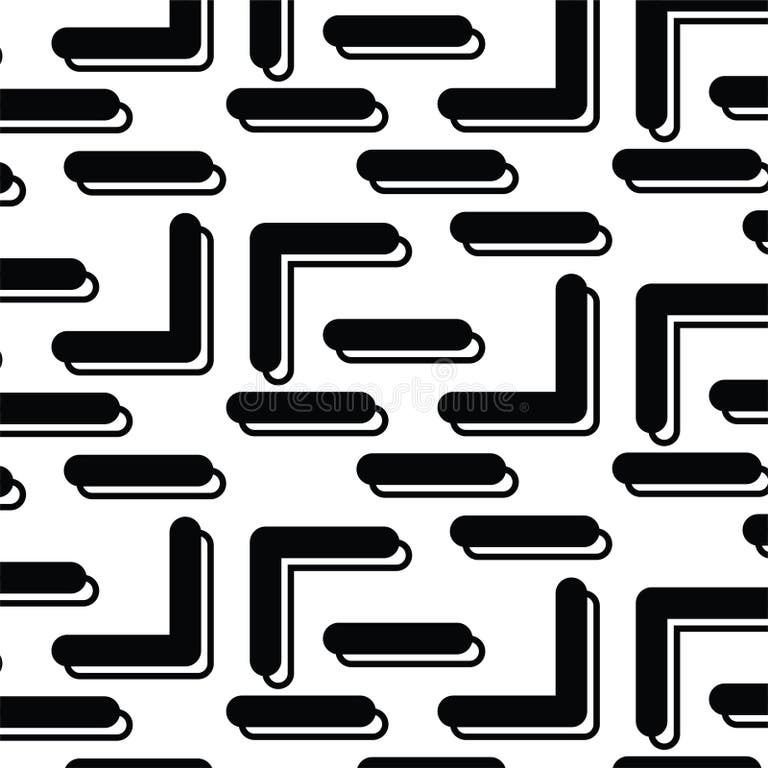 Black and White Geometric Pattern Featuring Bold, Rectangular Shapes ...