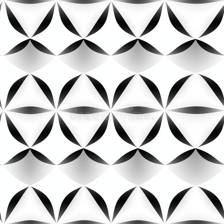 Black and White Geometric Pattern with Opacity and Translucency Stock ...