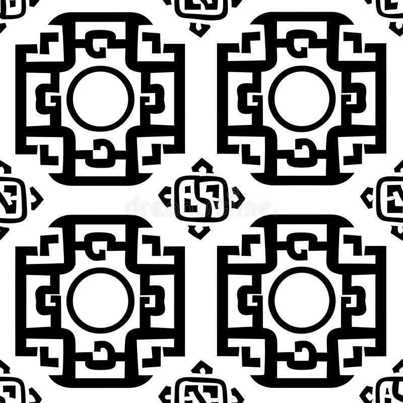 Black and White Geometric Pattern with Repeating Squares Stock ...