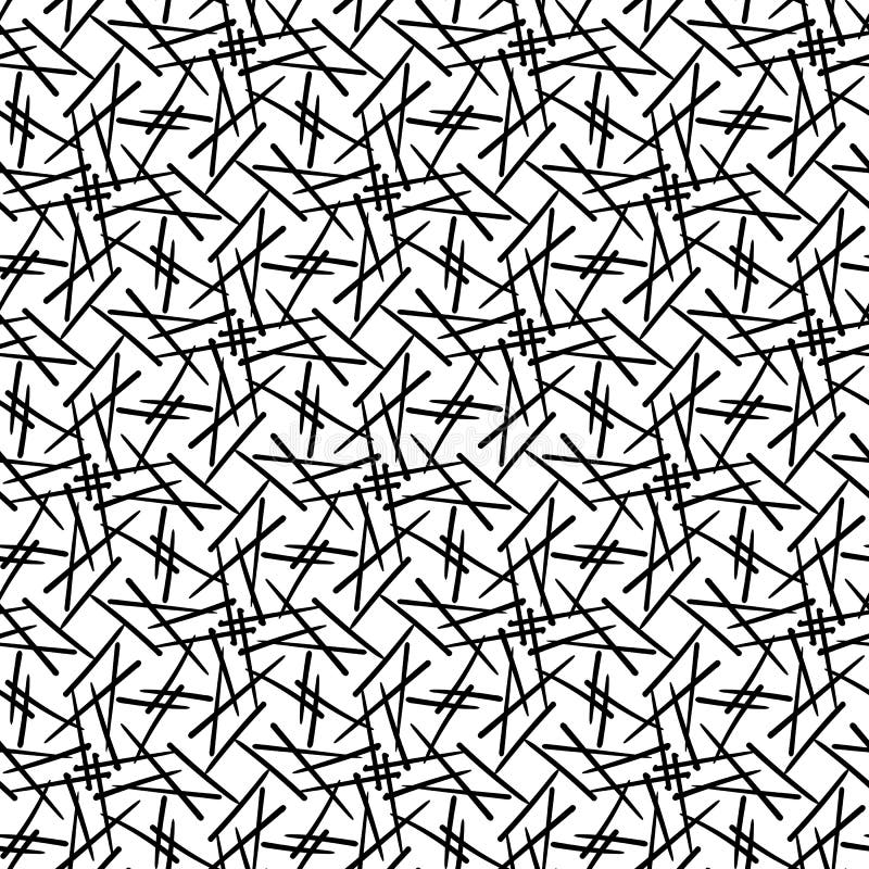 Black and White Geometric Seamless Pattern, Abstract Background with ...