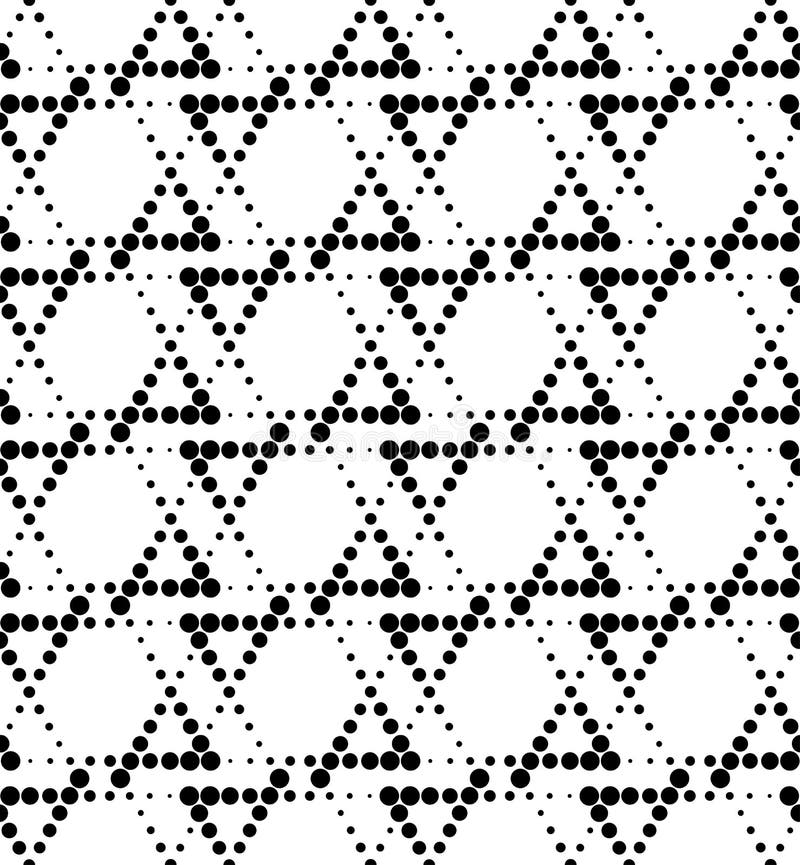 Black and White Geometric Seamless Pattern with Circle, Abstract Stock ...