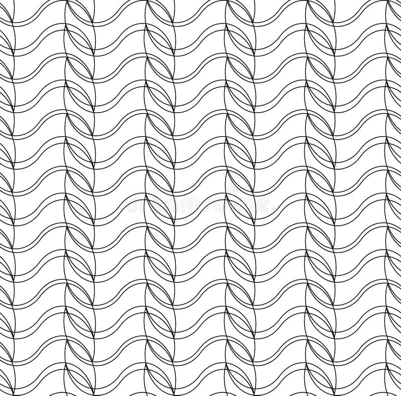 Black and White Geometric Seamless Pattern with Line. Stock ...