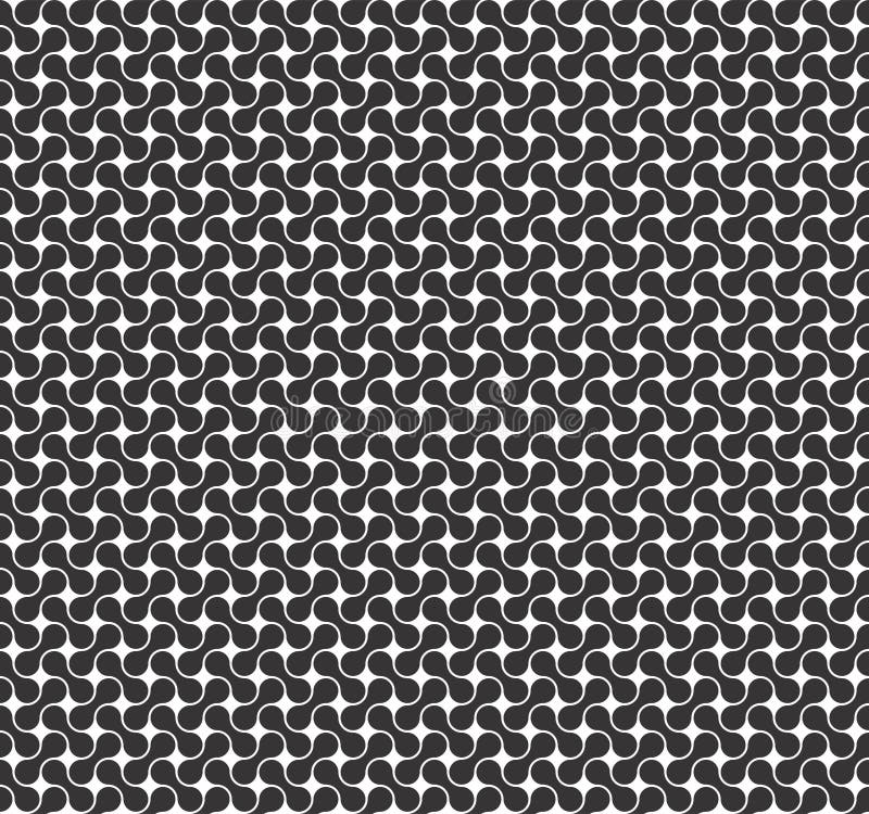 Black and White Geometric Seamless Pattern with Line and Circle Stock ...
