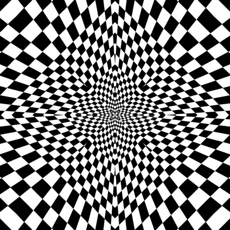 Black White Squares Optical Illusion Stock Illustrations – 1,483 Black ...