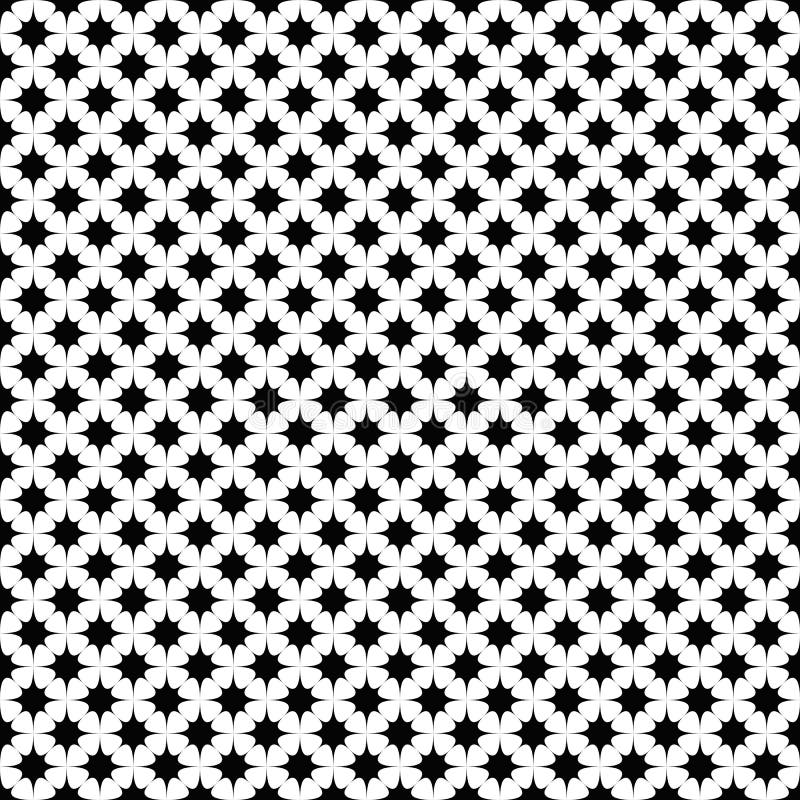 Black and White Geometrical Curved Star Pattern Background Stock Vector ...