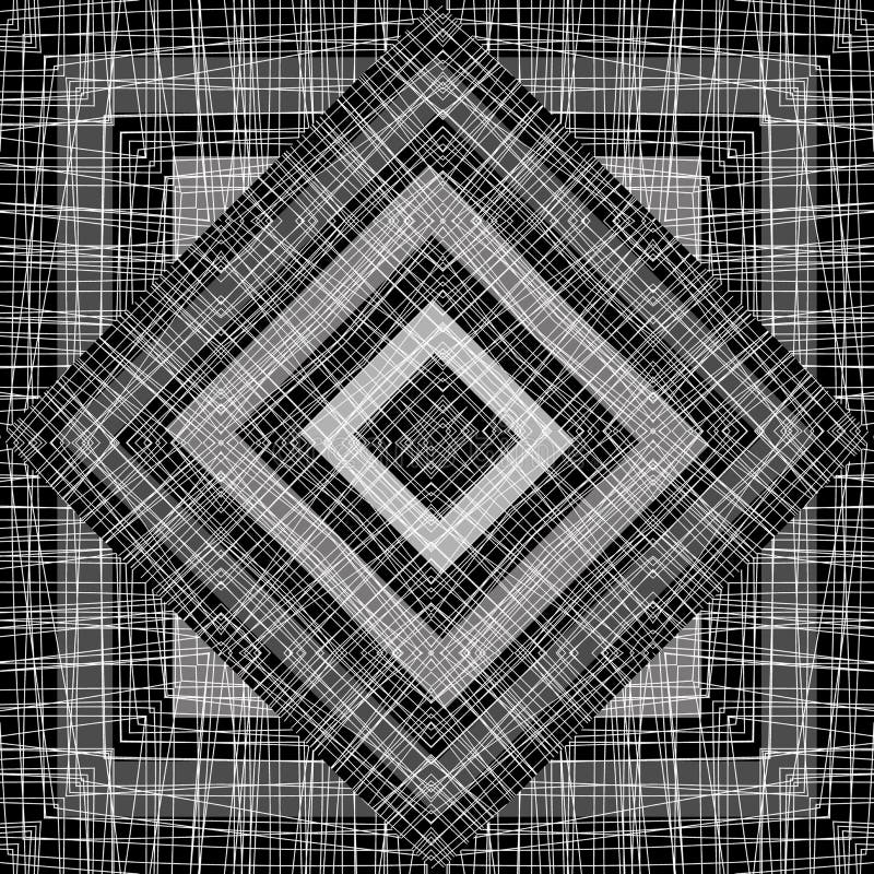 Black and White Seamless Wire Checks Geometrical Pattern Stock Vector ...