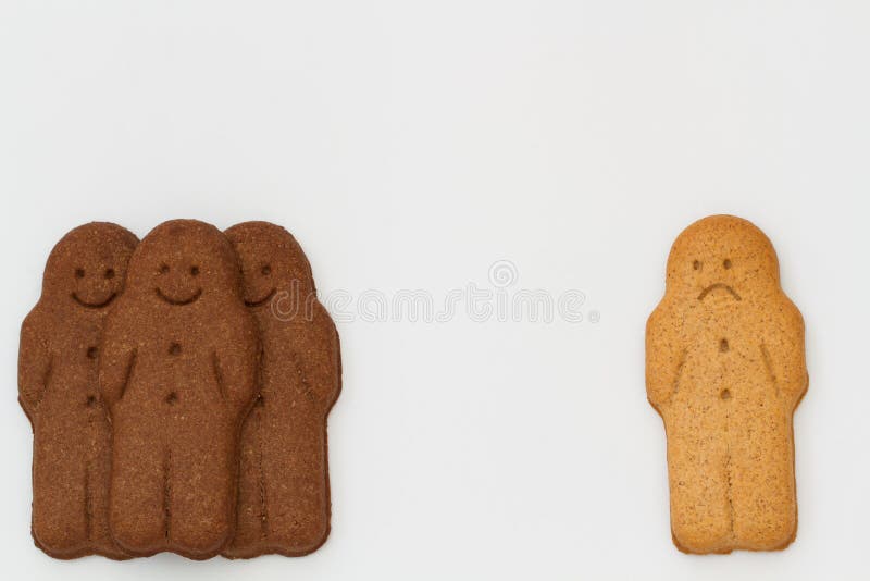Black and White Gingerbread Men Stock Photo - Image of friends, cooking ...