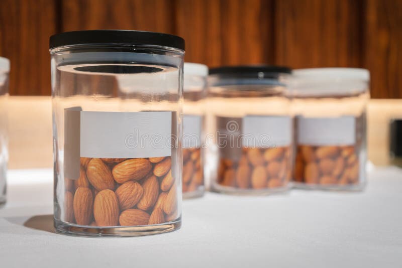 Black and White Glass Jars with Lids Stock Image - Image of matching ...