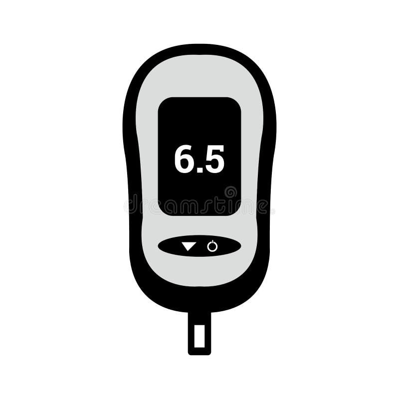 Black and White Glucose Sugar Test Icon with Vector File Stock Vector ...