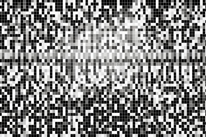 Black and White Gradient Pixel Pattern Stock Illustration ...