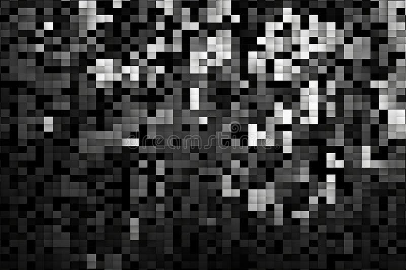 Black and White Gradient Pixel Pattern Stock Illustration ...