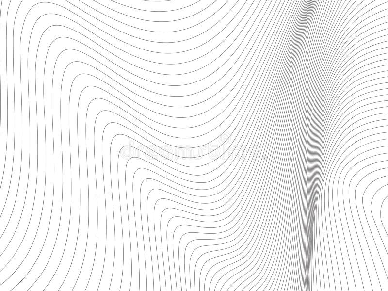 Black and White Gradient Wavy Stripes Background Stock Vector ...