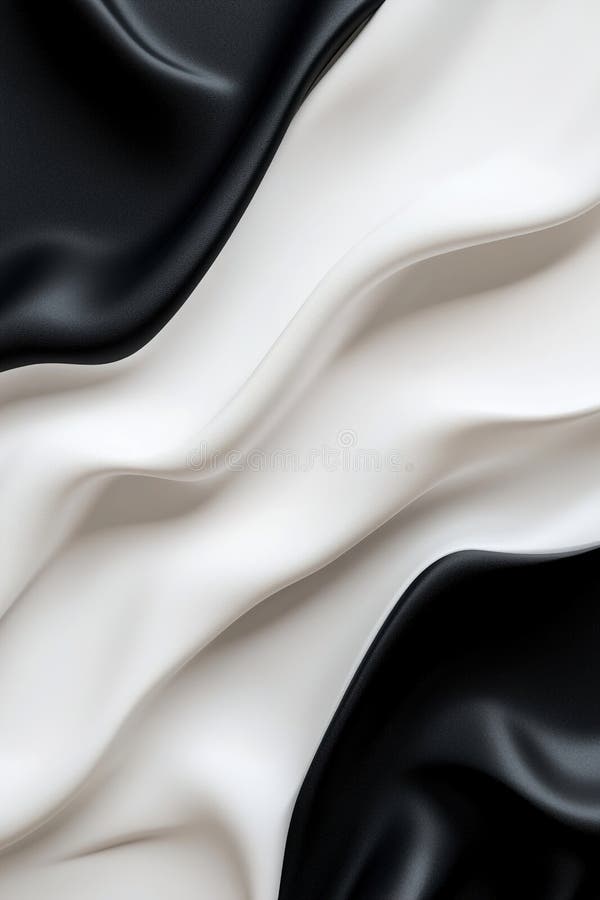 Black and White Gradients Flow in Soft, Wavy Patterns Across the ...