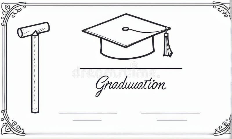 Certificate Template Graduation Cap Stock Illustrations – 3,543 ...