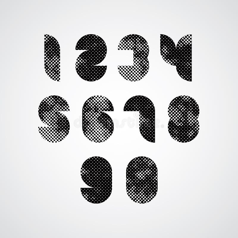 Old Decorative Numbers Vector Set. Wild West Style Numbers on the ...