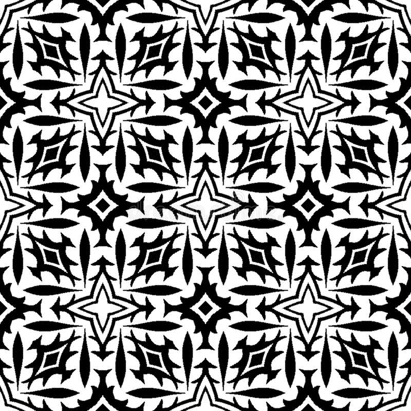 Black And White Repeat Seamless Pattern And Vector Image Stock Vector ...